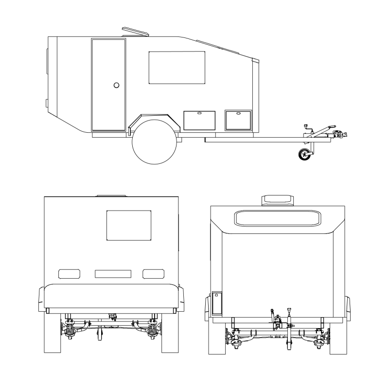Small camper for outdoors | Expedition trailer | Tinycamper